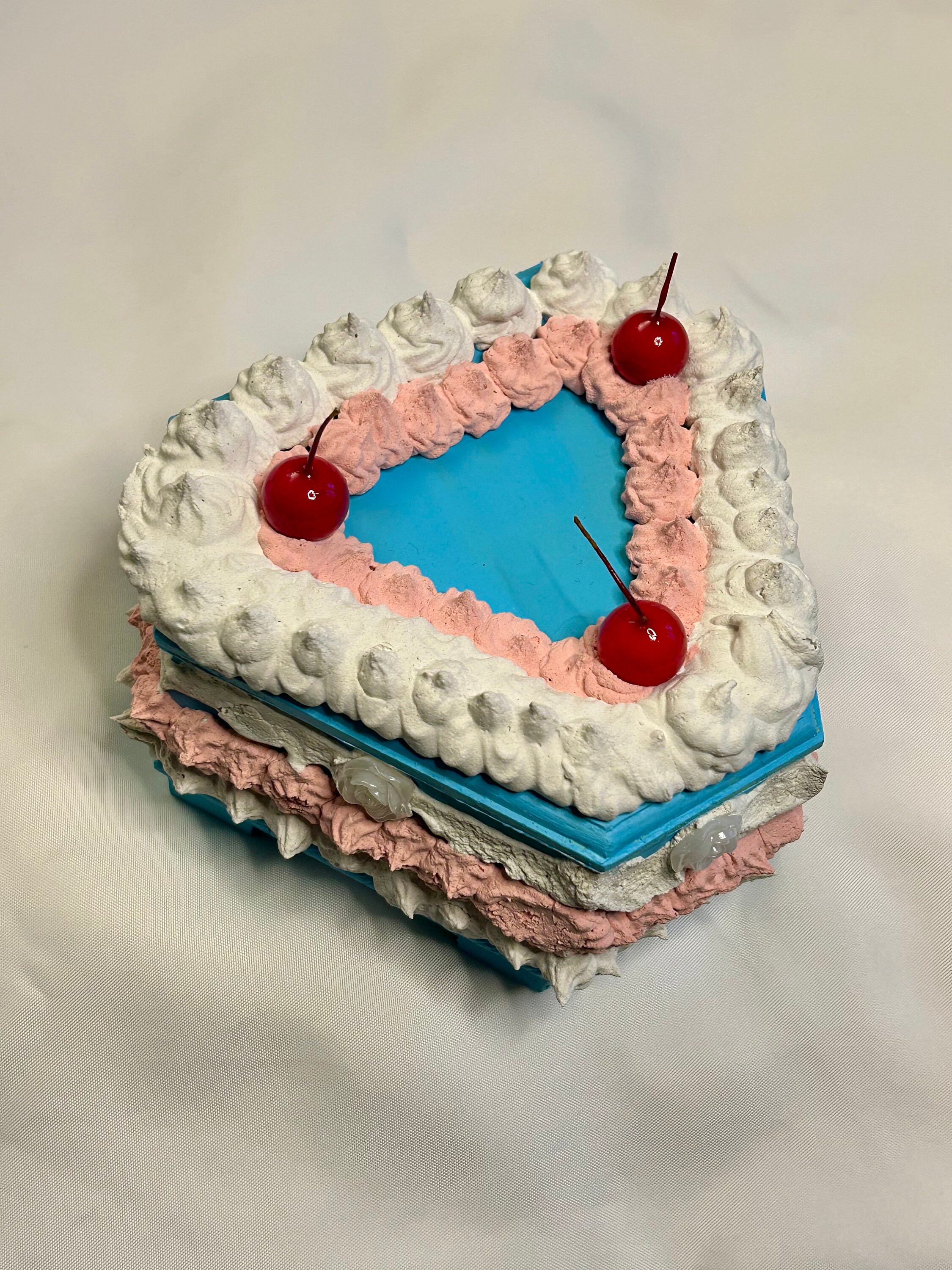 Baby Blue & Pink Cake Jewelry Box - Etsy