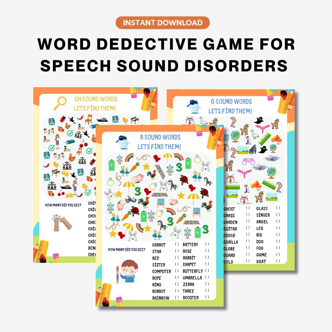 Phonodetective Speech Therapy Game: Phonological Skills Adventure (PDF ...