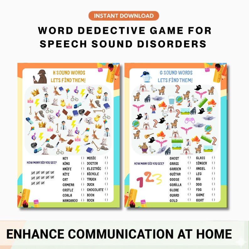 Phonodetective Speech Therapy Game: Phonological Skills Adventure (PDF ...