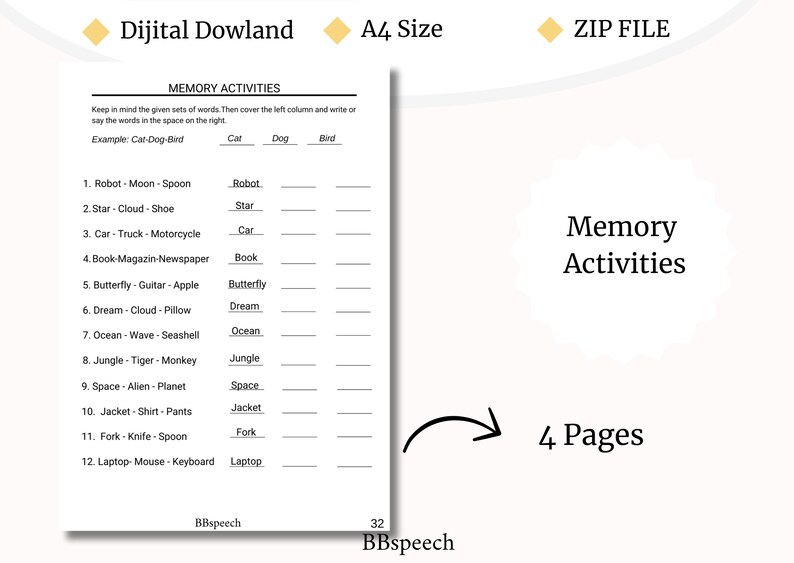 Aphasia Speech Therapy Workbook | Adult Language Activities | PDF for ...
