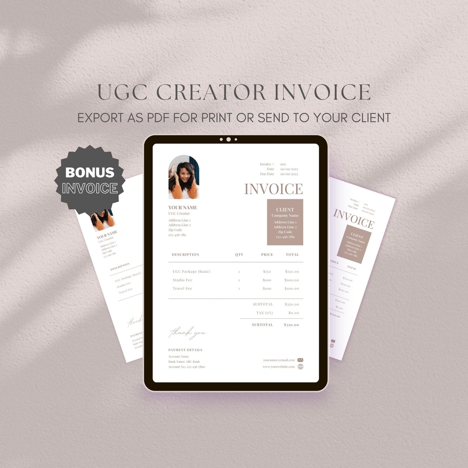 UGC Contract and Invoice Template, UGC Contract Agreement Template for Social Media Influencer ...