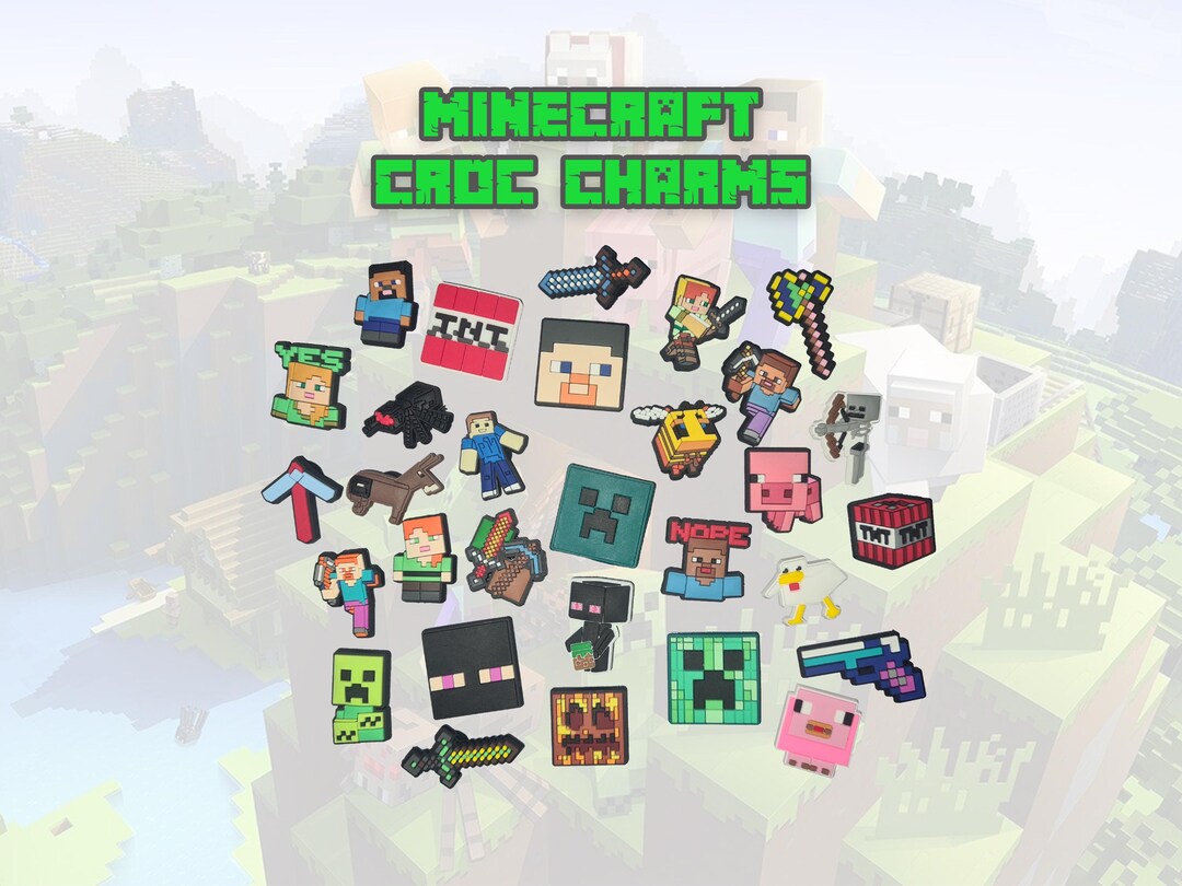 Minecraft Croc Charms. A Minecraft Movie Croc Charms. Croc Jibbitz ...