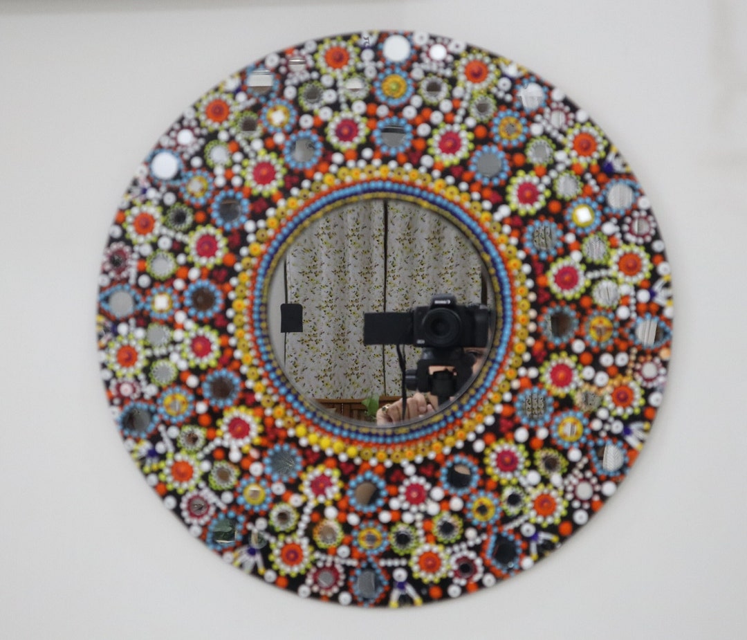 Mandala Mirror Traditional Decorative Handmade Wall Painting - Etsy