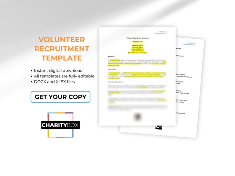 Volunteer Recruitment Template - Etsy