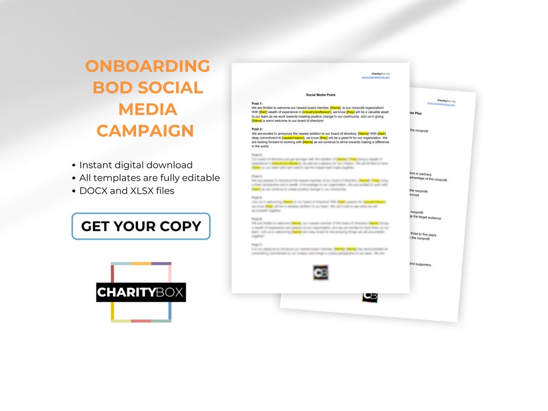 Onboarding BOD Social Media Campaign - Etsy