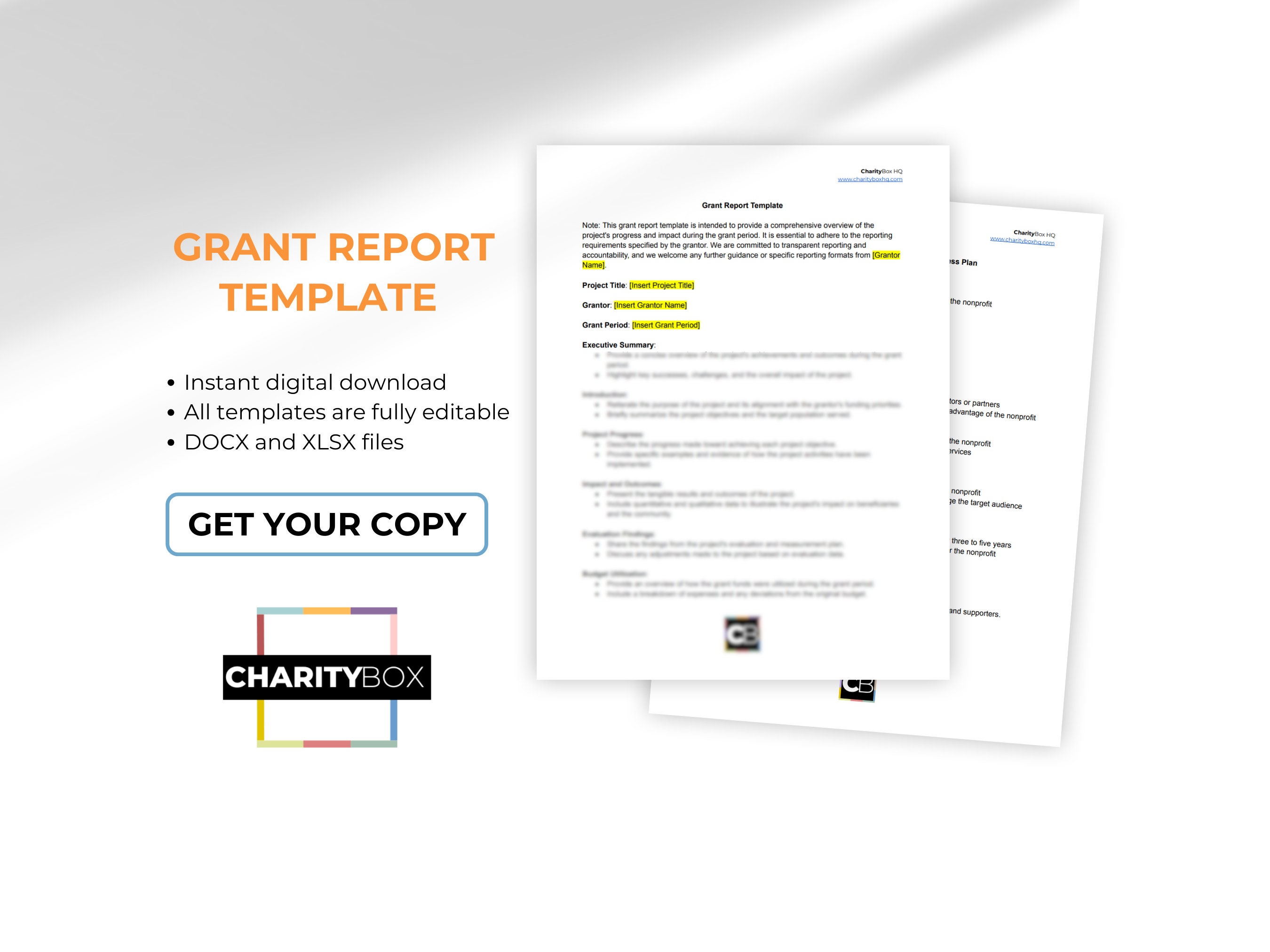 Grant Report Template - Etsy