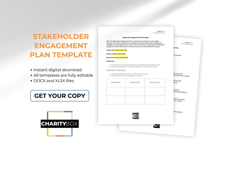 Stakeholder Engagement Plan Template - Etsy