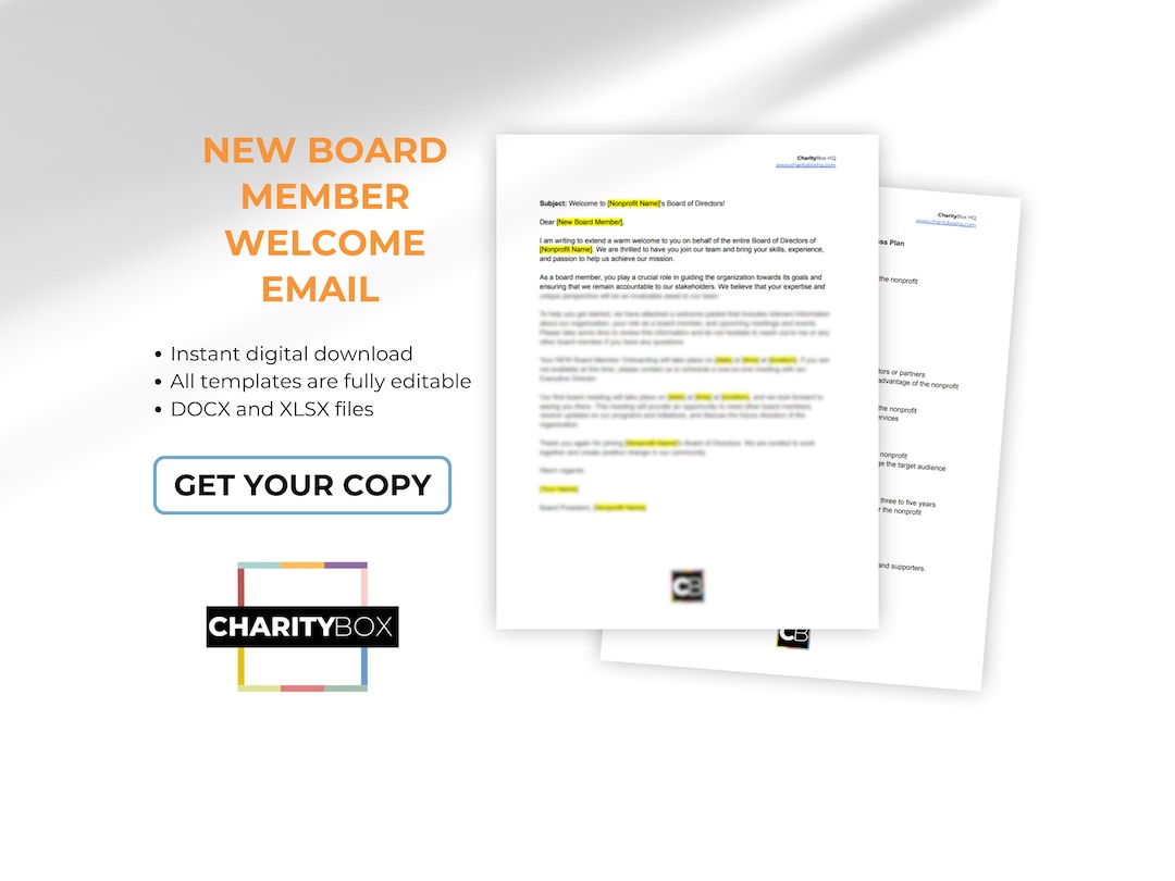 New Board Member Welcome Email - Etsy