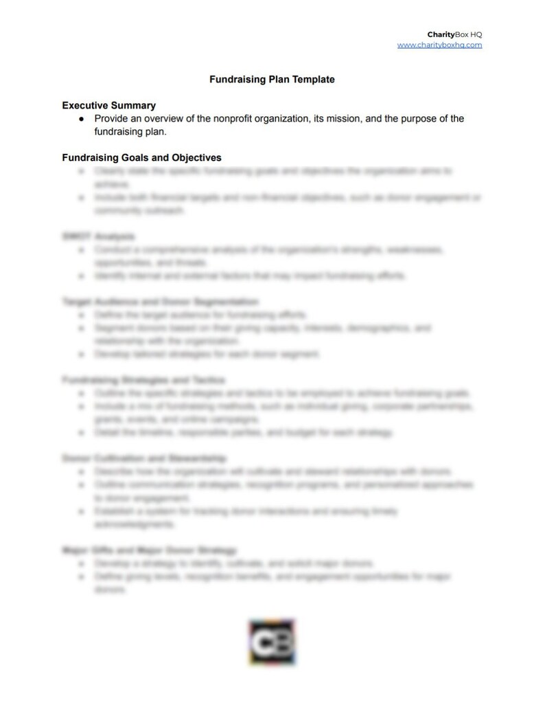 Fundraising Plan Template - Etsy