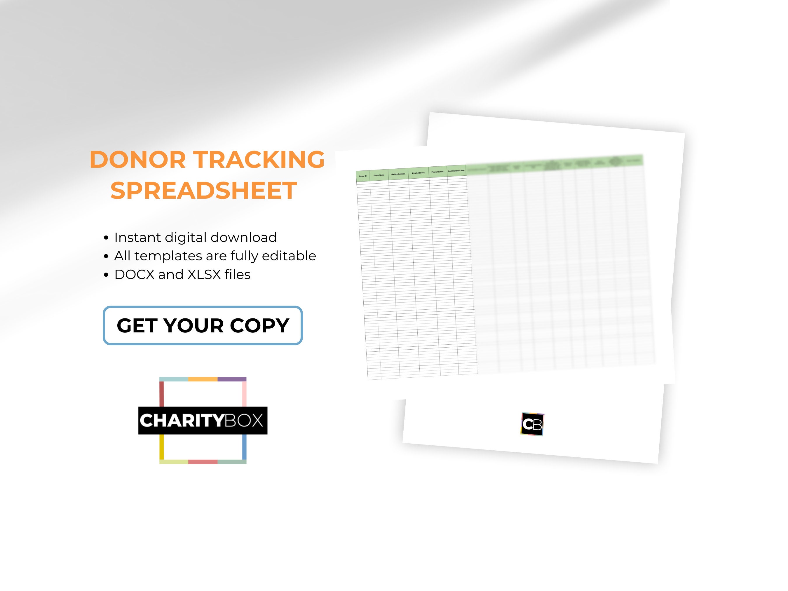 Donor Tracking Spreadsheet - Etsy