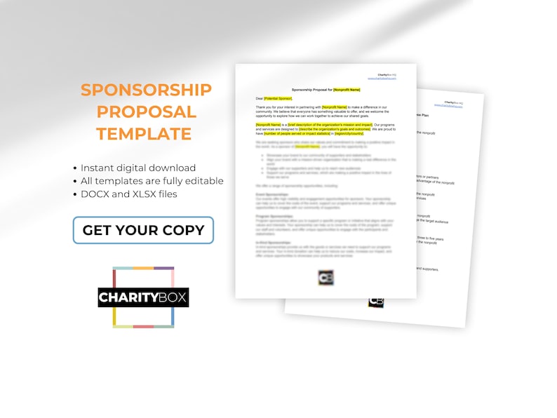 Sponsorship Proposal Template - Etsy