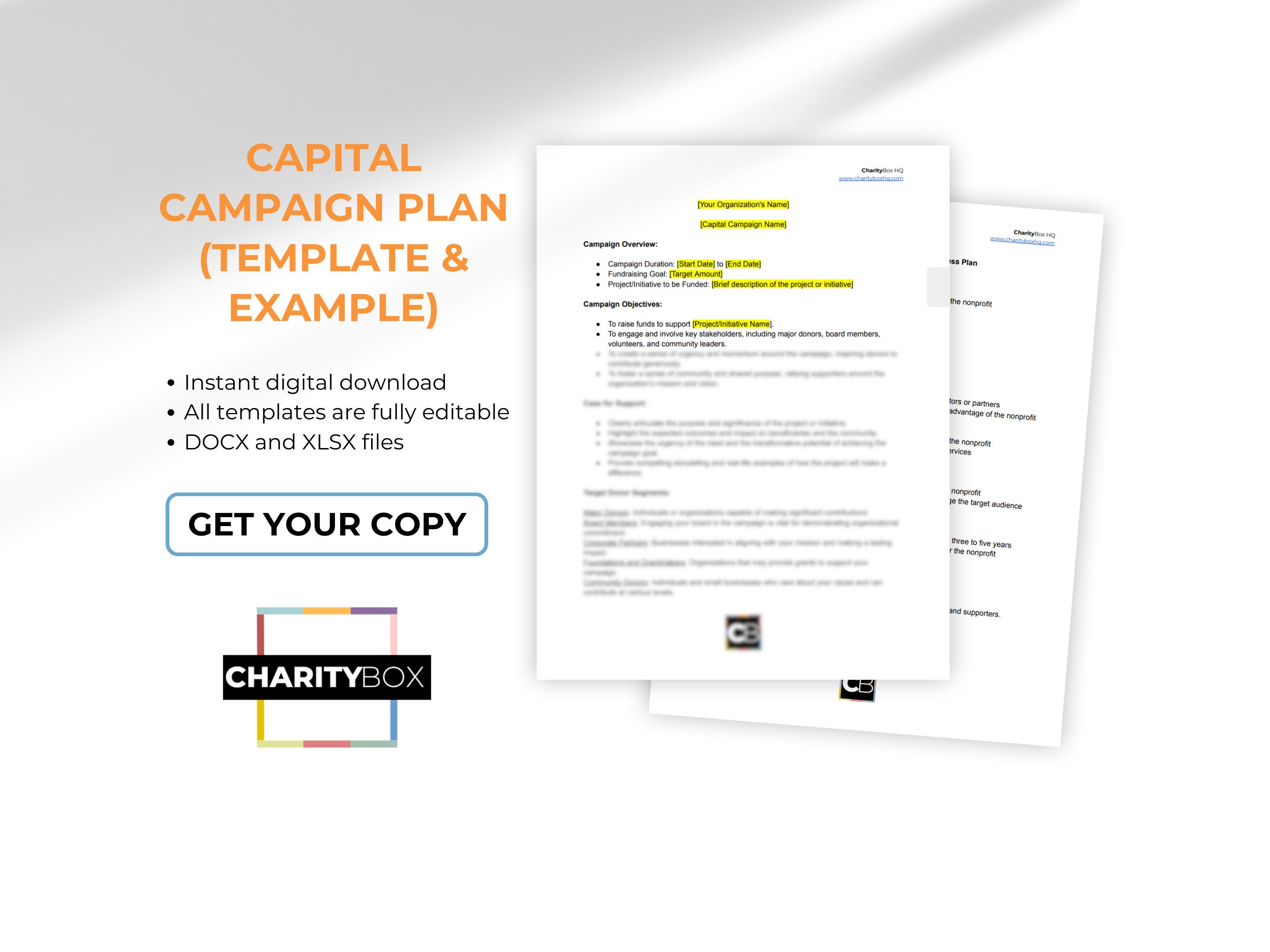 Capital Campaign Plan (template & Example) - Etsy