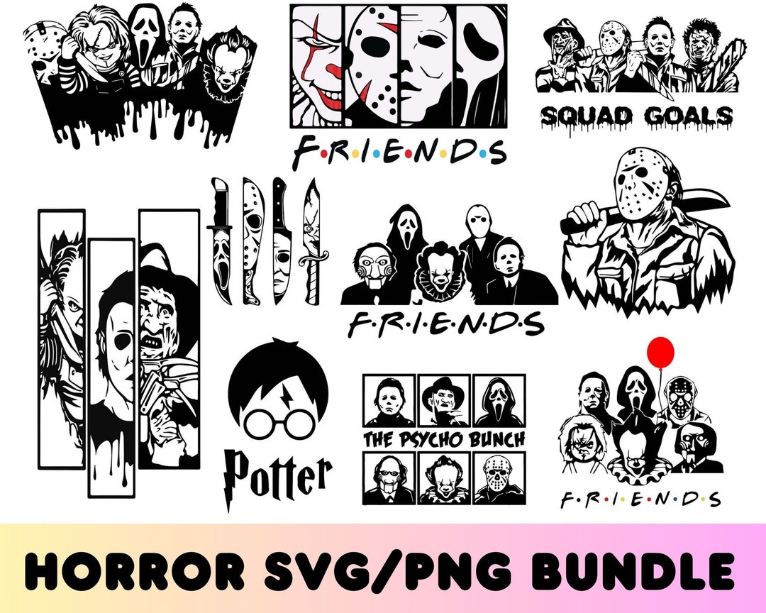 Horror SVG Bundle Halloween Horror SVG Horror Friends Svg - Etsy
