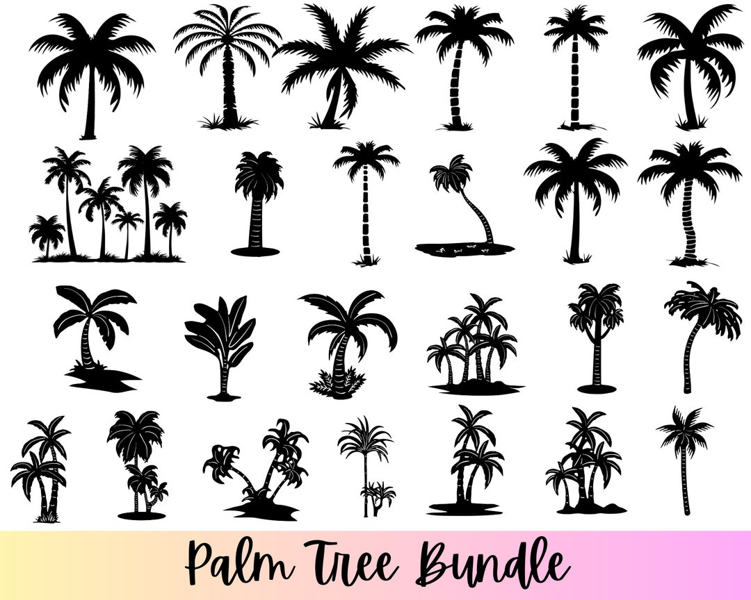 Palm Tree SVG Bundle Palm Tree PNG Bundle Palm Tree Clipart Palm Tree ...