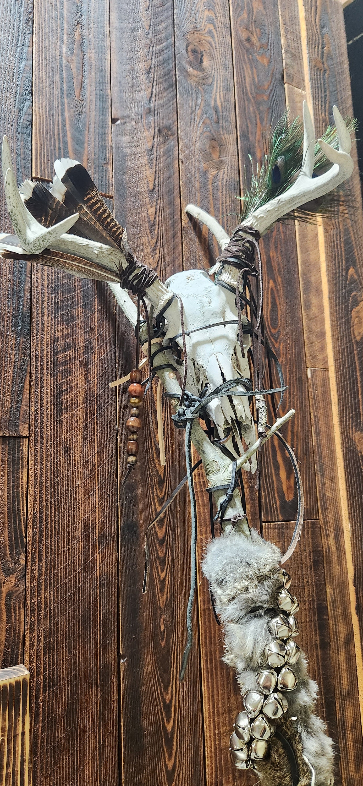 Deer Skull Staff/spiritual Totem - Etsy