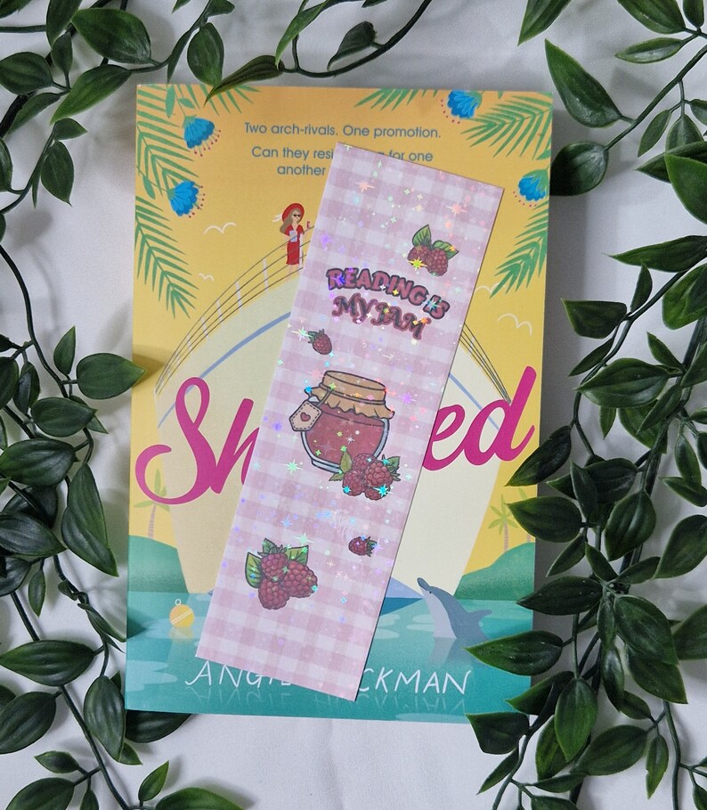 Reading is My Jam Quote Bookmark Shimmering Raspberry Book ...