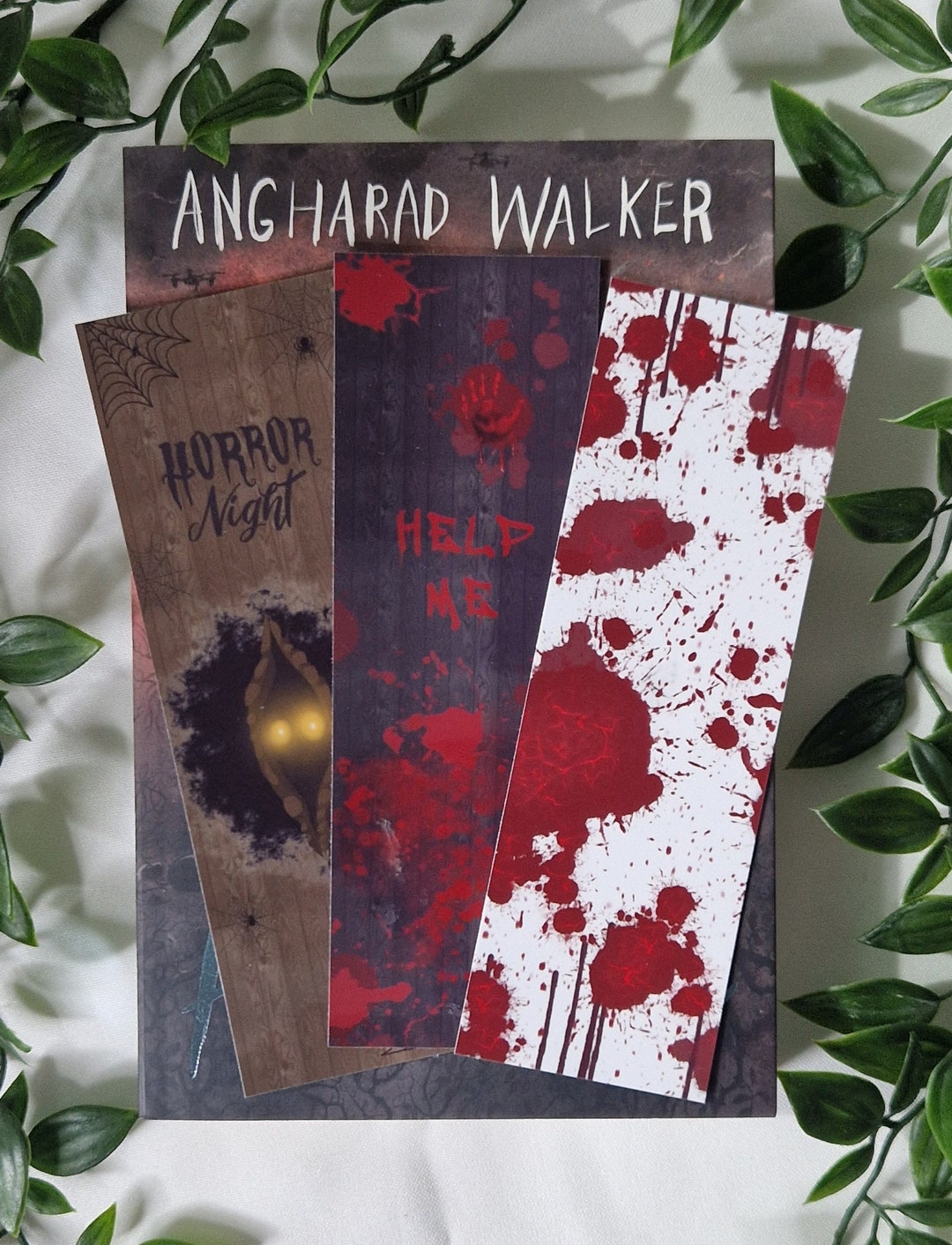 Halloween Horror/thriller Bookmarks Set of 3 With Text Thriller Gifts ...