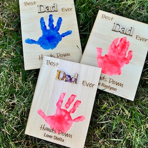 Kid’s Handprint Gift for Dad, Mom or Grandparent - Etsy