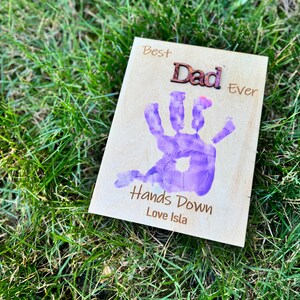 Kid’s Handprint Gift for Dad, Mom or Grandparent - Etsy