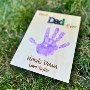 Kid’s Handprint Gift for Dad, Mom or Grandparent - Etsy