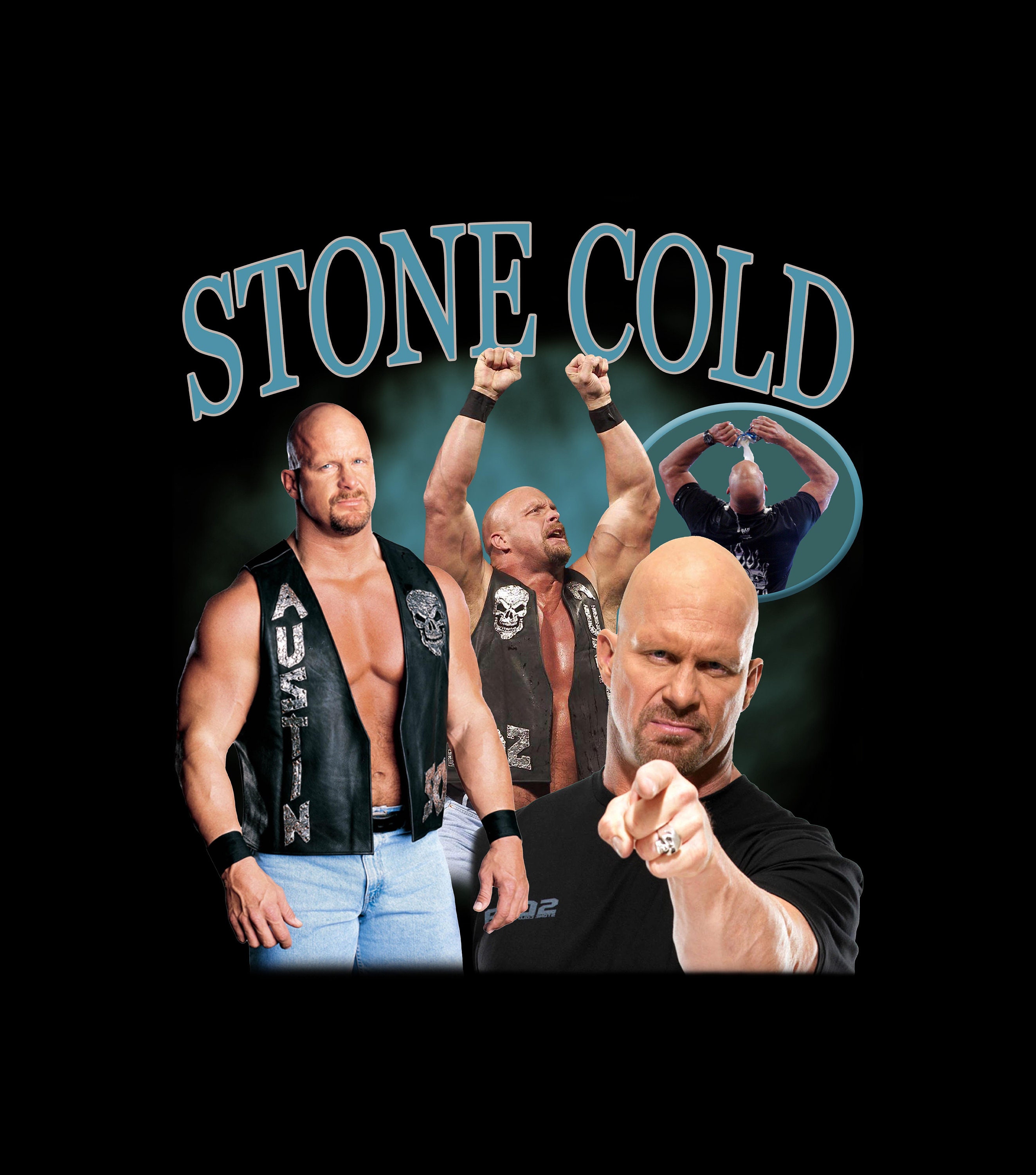 Stone Cold Steve Austin Png / Shirt Design, Ready to Print, Bootleg T Shirt Design, Vintage ...