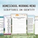 Homeschool Morning Menu: Scriptures on Identity Bible Sheets ...