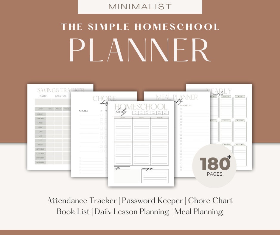The Simple Homeschool Planner | Printable | Undated | Instant Download ...