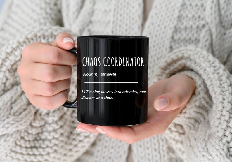 Personalized Chaos Coordinator Mug Custom Gift Mug Co-workers Gift Mug ...