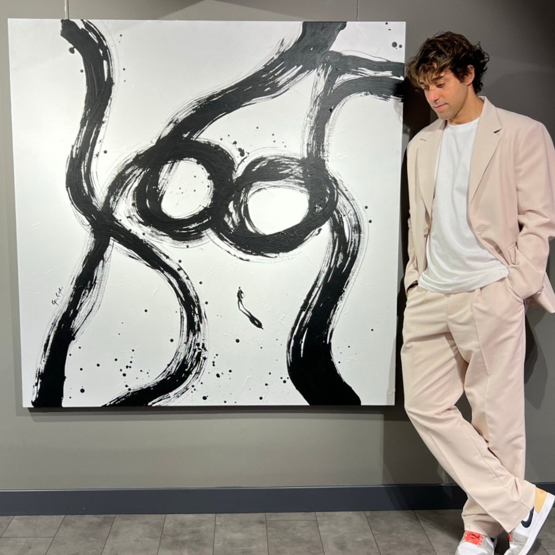 Oil Painting Original 'loop' 55x55 Inches Hand Painted Large Canvas - Etsy