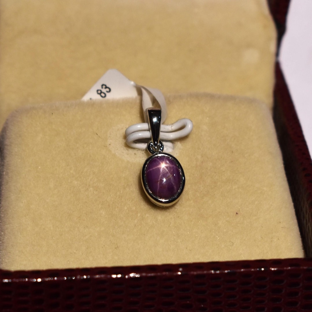 Natural Star Ruby Pendant - Handmade Traditional Jewelry - Birthstone ...