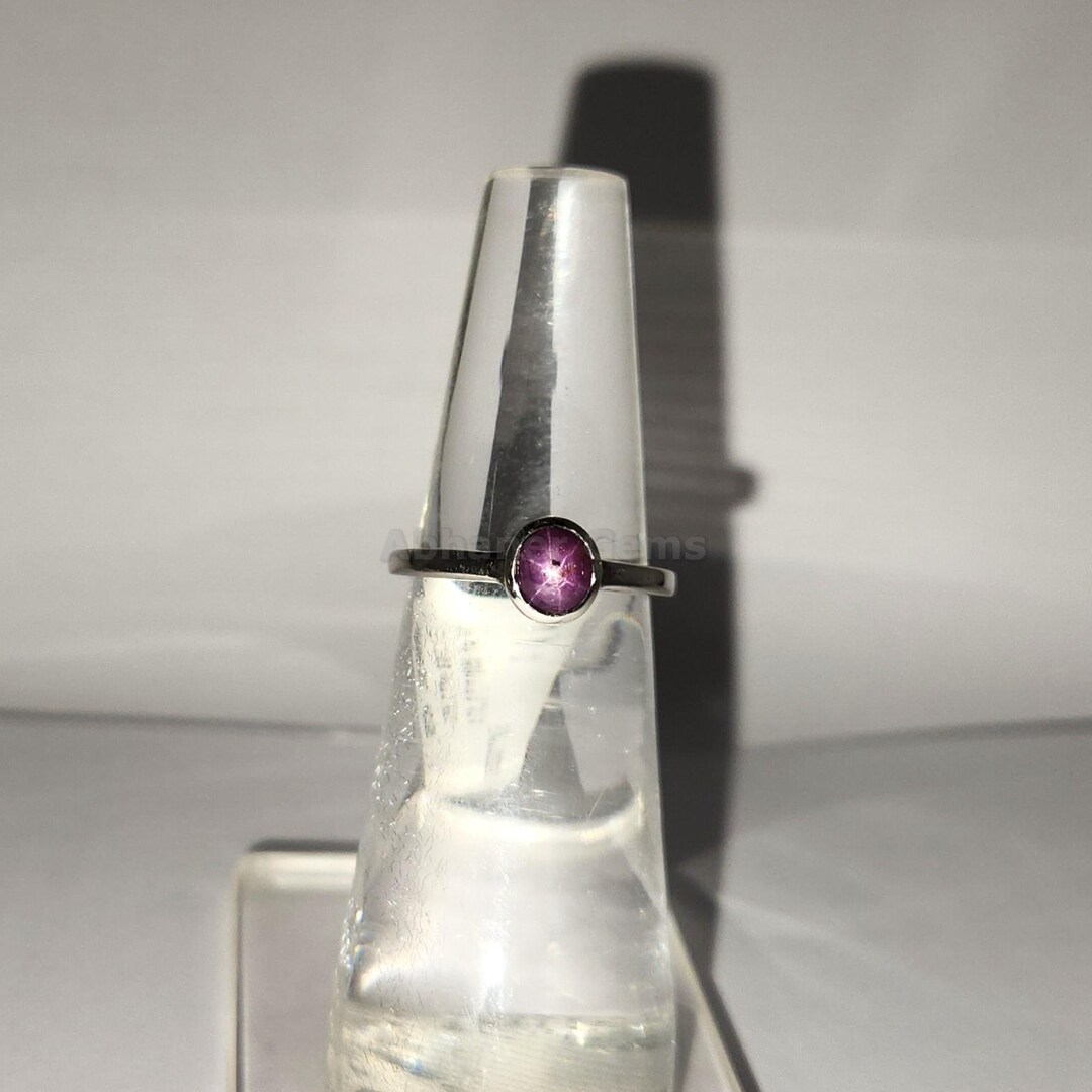 Unique Star Ruby Stackable Ring-lovely Star Ruby Promise Ring-star Ruby ...