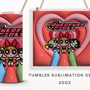 3d Powerpuff Girls Inflated Tumbler Wrap 3d Inflated Tumbler Wrap PNG ...
