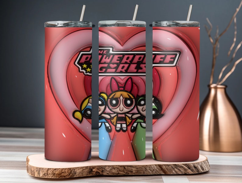 3d Powerpuff Girls Inflated Tumbler Wrap 3d Inflated Tumbler Wrap PNG ...