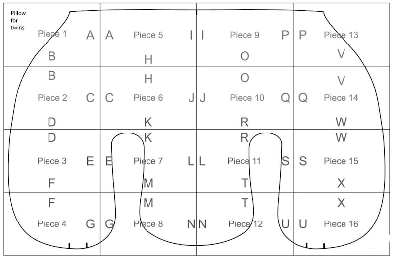Twin Feeding Pillow Cover Sewing Pattern: DIY Baby Project (PDF ...