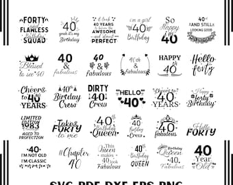 40th Birthday SVG Bundle, 40th Birthday SVG, Hello 40 Svg, Forty Svg, 40th Birthday Shirt Svg ...