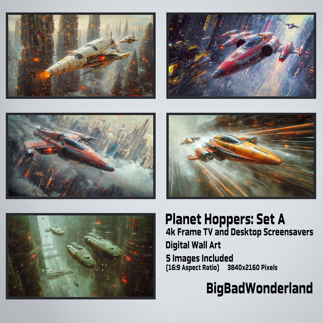 Digital TV Frame Art | Sci-fi Spaceship Collection | Wallpaper ...