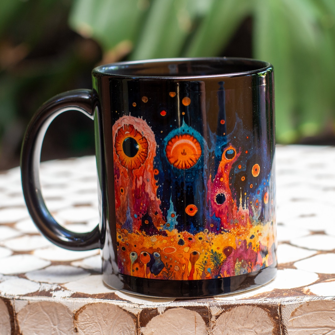 Monocular Creatures Stare Game Mug: Whimsical Coffee Cup - Etsy