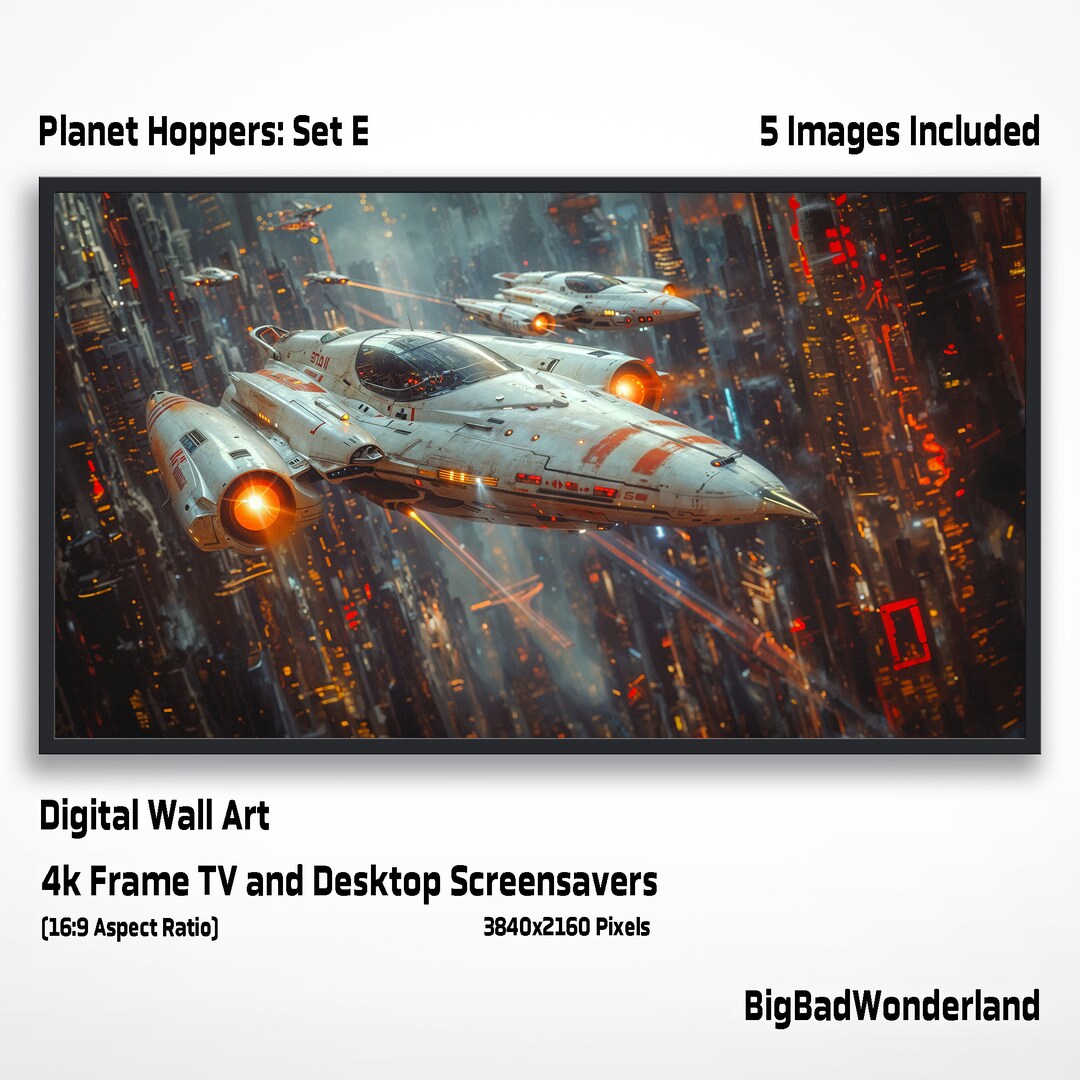 Digital TV Frame Art Sci-fi Spaceship Collection Wallpaper ...