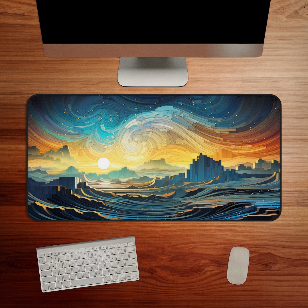 Astral Sands Extended Keyboard Desk Mat - Surreal Planet Cloud ...