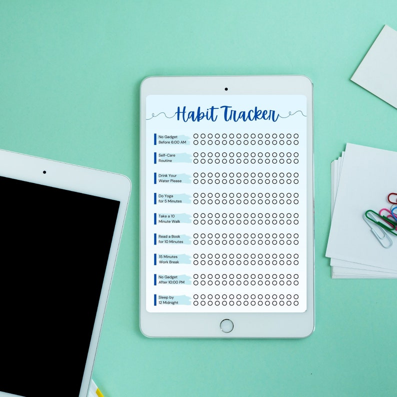 Simple Habit Tracker Printable, Digital Planner, Digital Journal, Habit ...