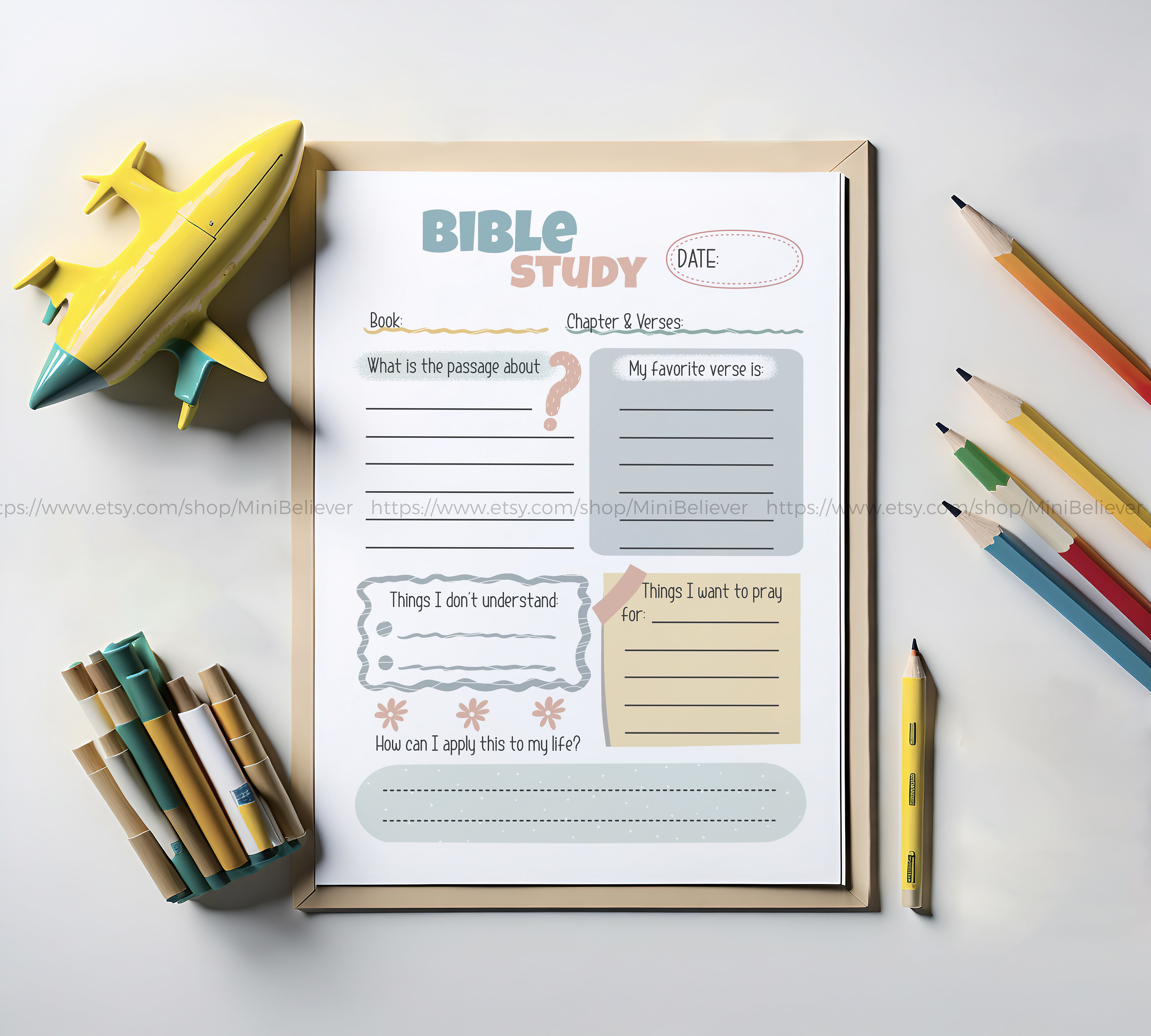 Bible Study Printable Pages, Bible Study Worksheet for Children, Cute ...