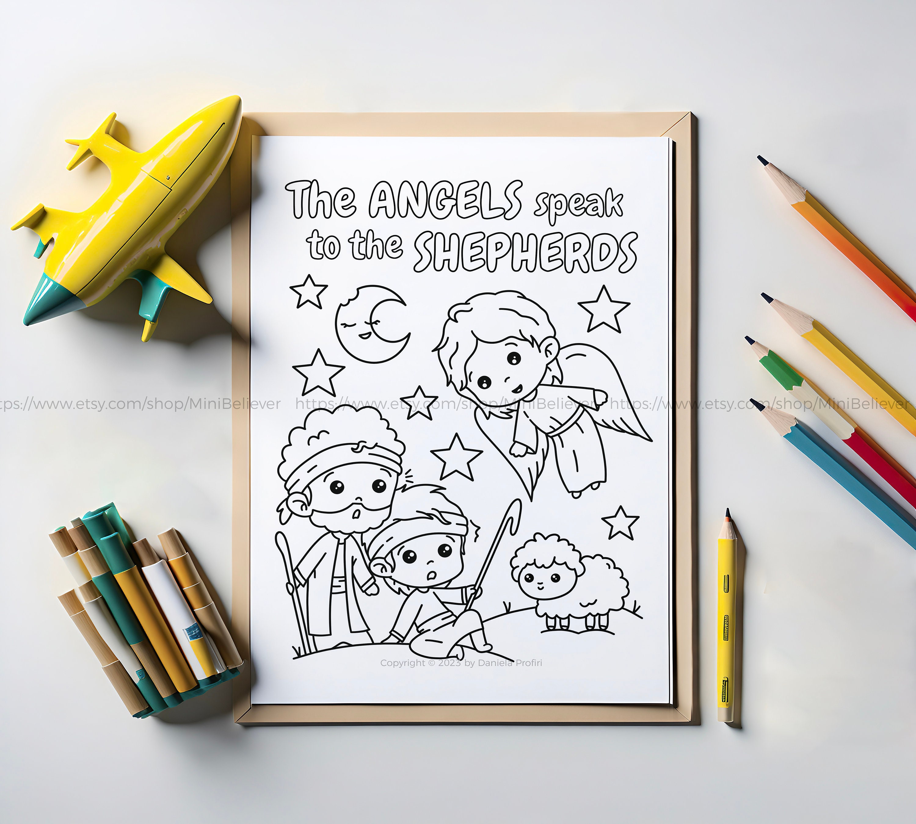 4 Christmas Activity Pages, Angels, Shepherds & Wise Men Coloring ...