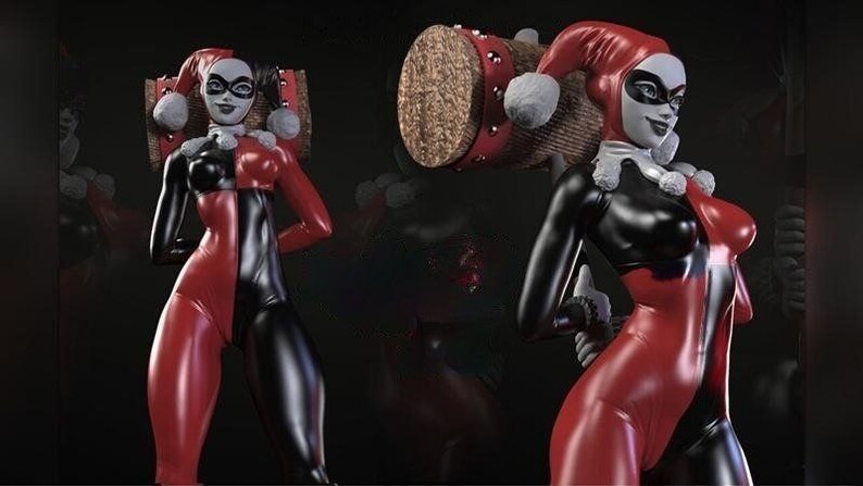 Harley Quinn Classic 3dfanart 3d Print Model 3d Stl File 3d Design 3d