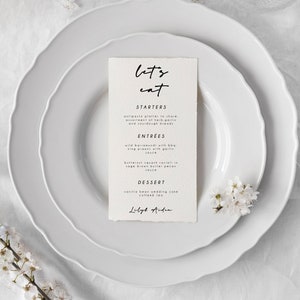 Classic Wedding Menu Template, Elegant Wedding Menu, Wedding Menu Sign ...
