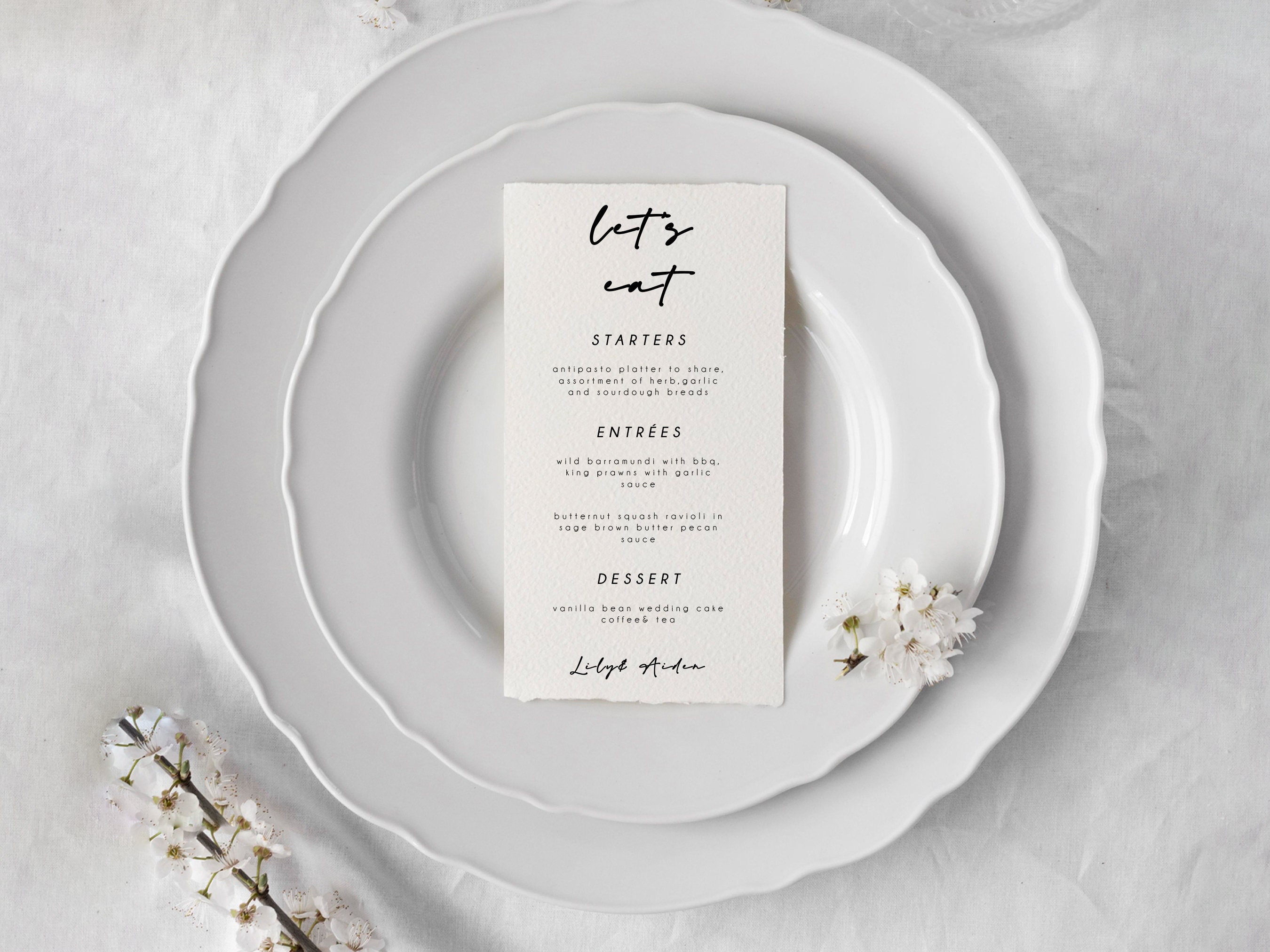 Classic Wedding Menu Template, Elegant Wedding Menu, Wedding Menu Sign ...