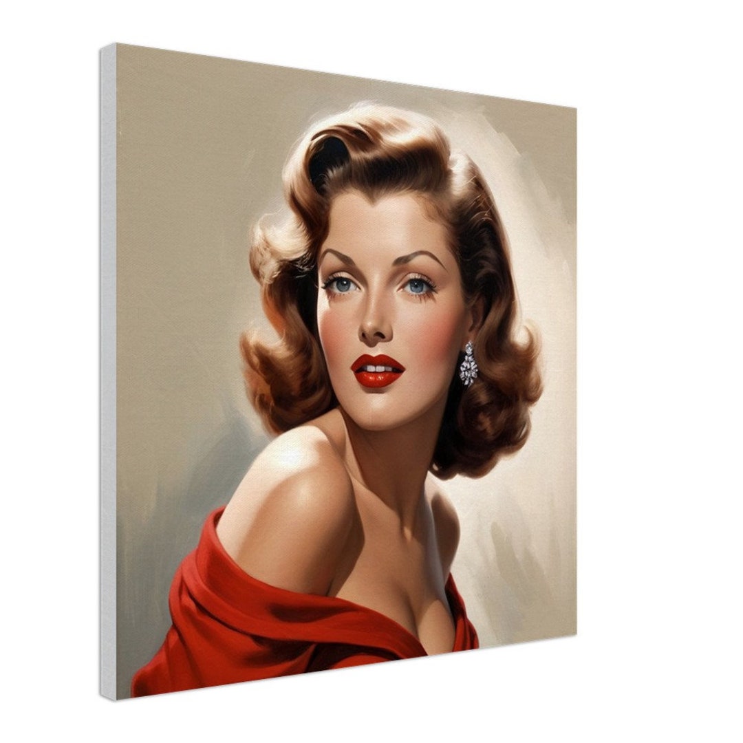 Rita Hayworth - Modern Design Home Decor Slim-canvas Print Wall Art ...