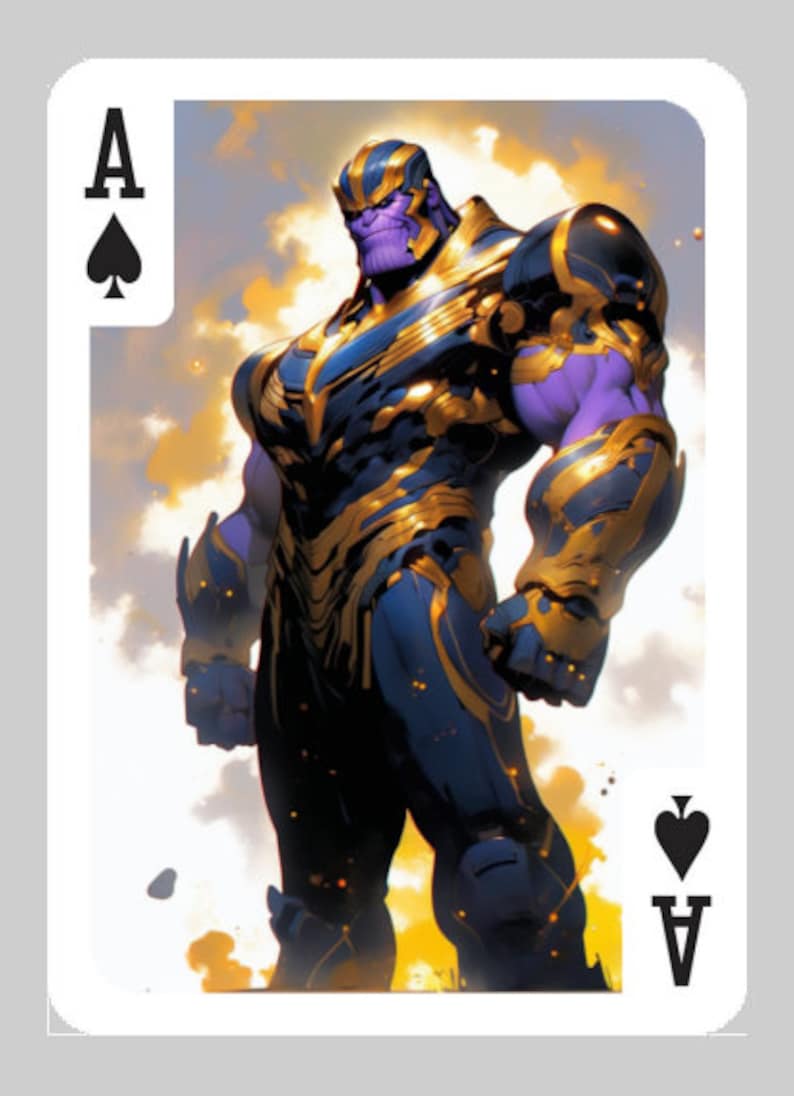 Marvel Heroes and Villains Playing Cards - Illustrative Poker Set of 52 ...