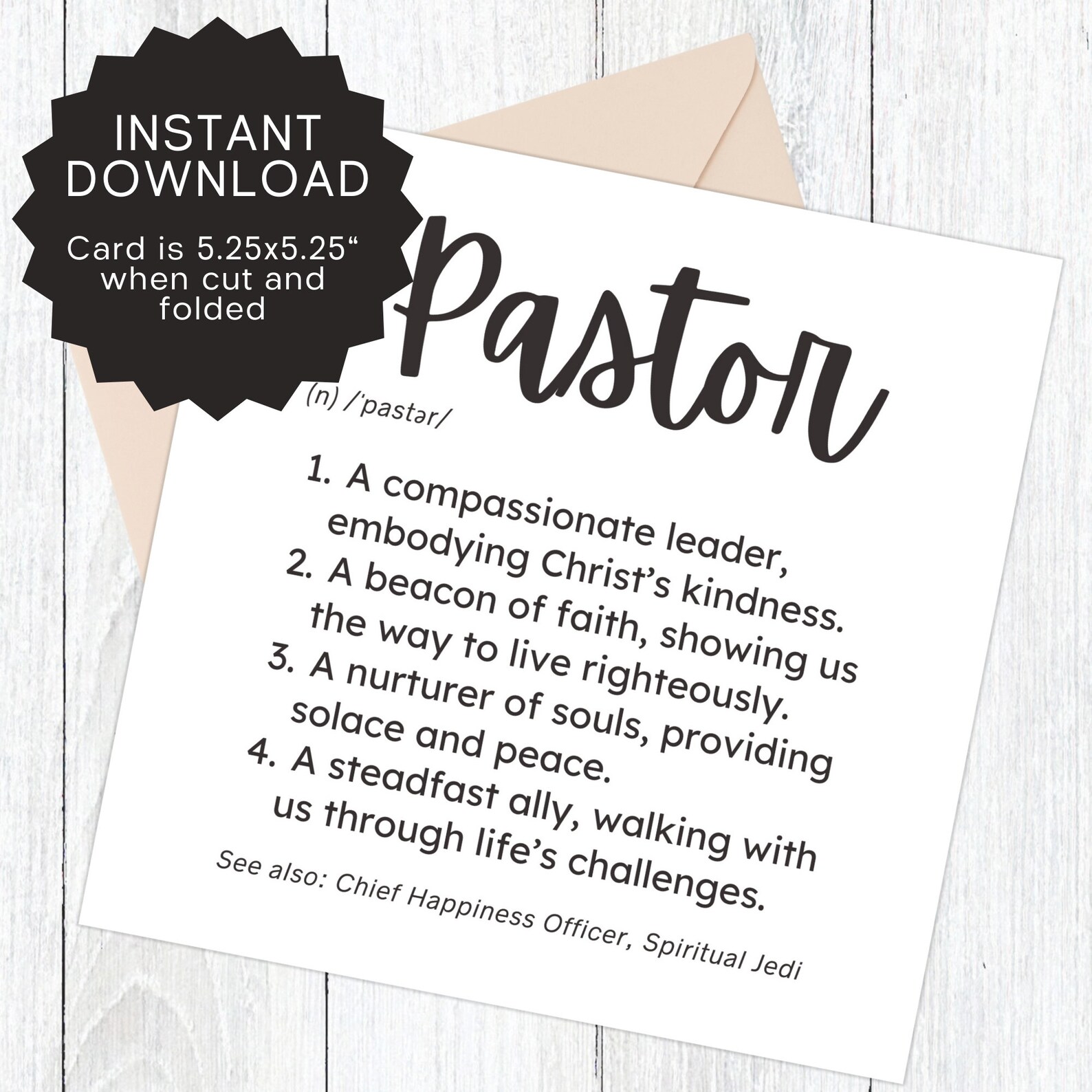Card for Pastor Printable, Pastor Appreciation Card, Pastor Birthday ...