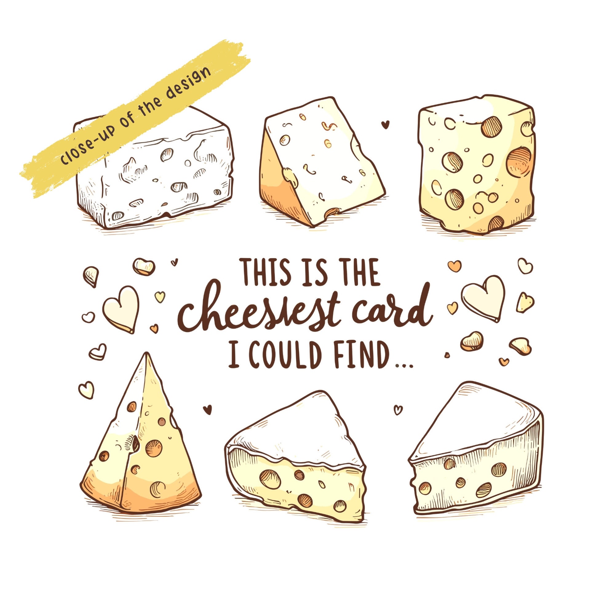 Cheesiest Card, Cheesy Card Printable, Cheese Lover Gift, Funny Thank ...