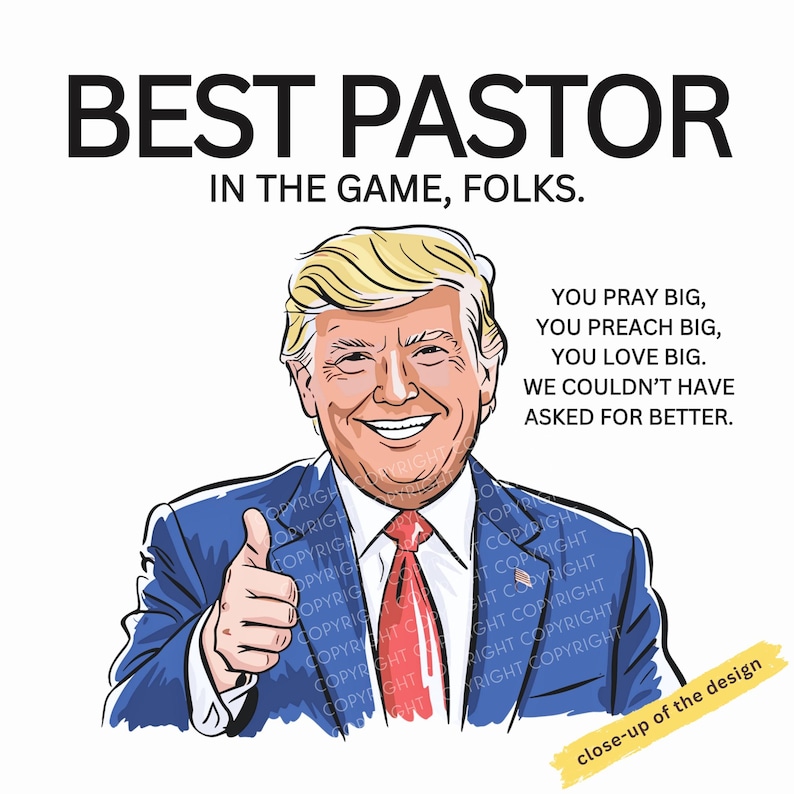 Funny Trump Pastor Appreciation Card – Printable Humor (digital ...